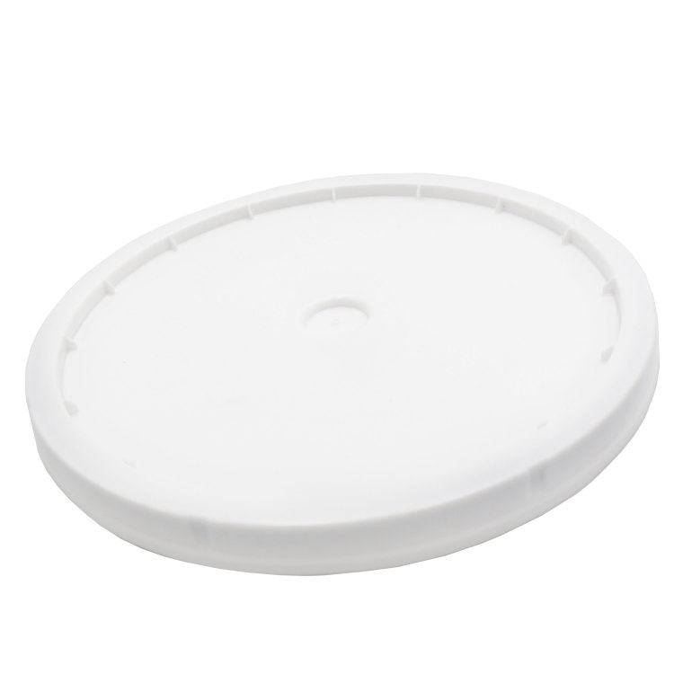 6.5-7.9 Gallon White HDPE Plastic Pail Cover, w/ Gasket. Pipeline Packaging