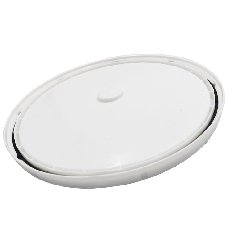 6.5-7.9 Gallon White HDPE Plastic Pail Cover, w/ Gasket. Pipeline Packaging