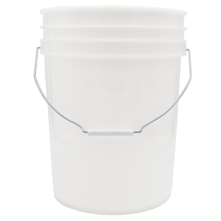 20 Liter Natural HDPE Plastic Open Head Pail w/ Metal Handle. Pipeline ...