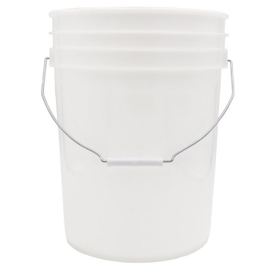 20 Liter Natural HDPE Plastic Open Head Pail w/ Metal Handle. Pipeline ...