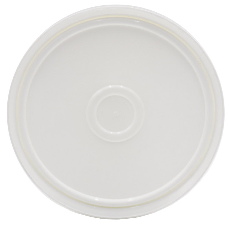 1 Gallon White HDPE Plastic Round Lid, Tamper Evident Tear Tab ...