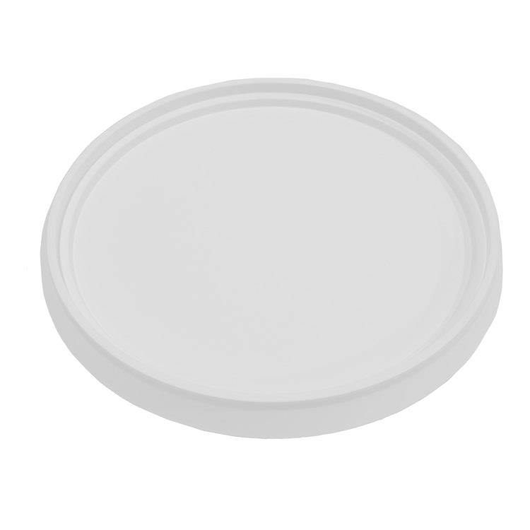1 Gallon White HDPE Plastic Round Snap On Cover. Pipeline Packaging