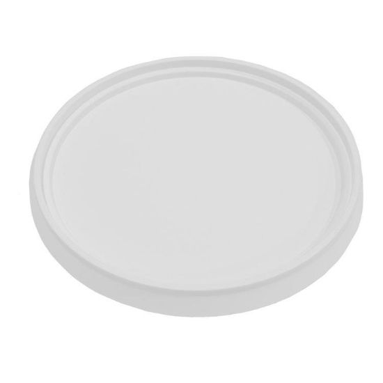 1 Gallon White HDPE Plastic Round Snap On Cover. Pipeline Packaging