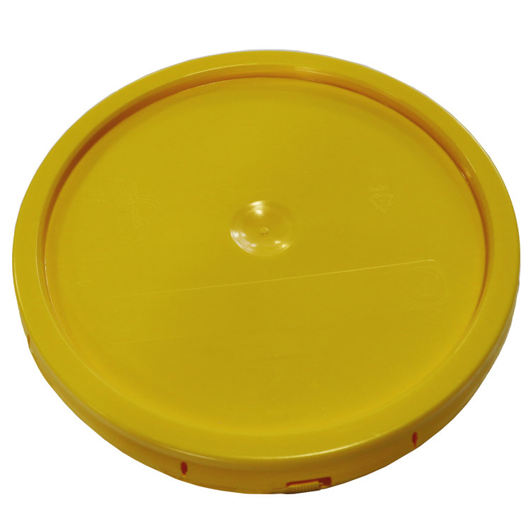 3.5-6-Gallon Yellow HDPE Plastic Pail Cover. Pipeline Packaging