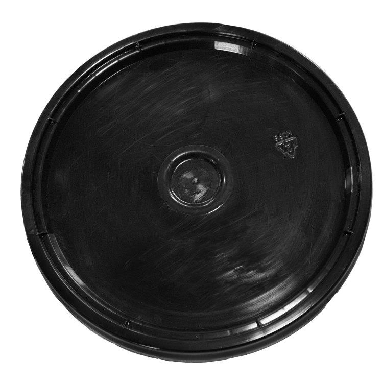 1-Gallon Black HDPE Plastic Pail Cover. Pipeline Packaging