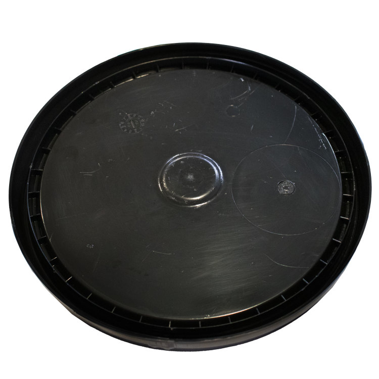 1-Gallon Black HDPE Plastic Pail Cover. Pipeline Packaging