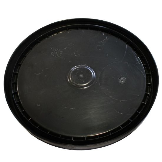 1-Gallon Black HDPE Plastic Pail Cover. Pipeline Packaging