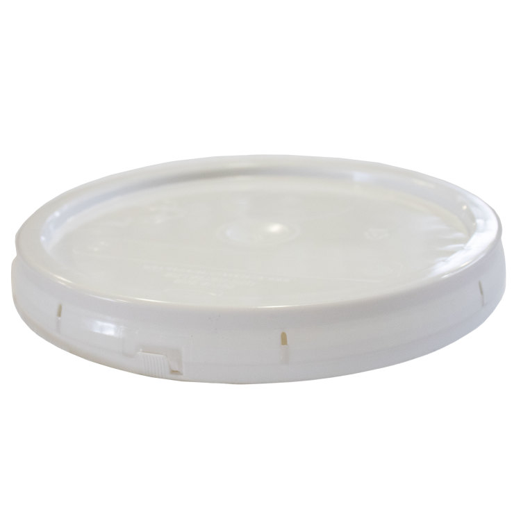 5-Gallon Ivory White HDPE Plastic Pail Cover. Pipeline Packaging