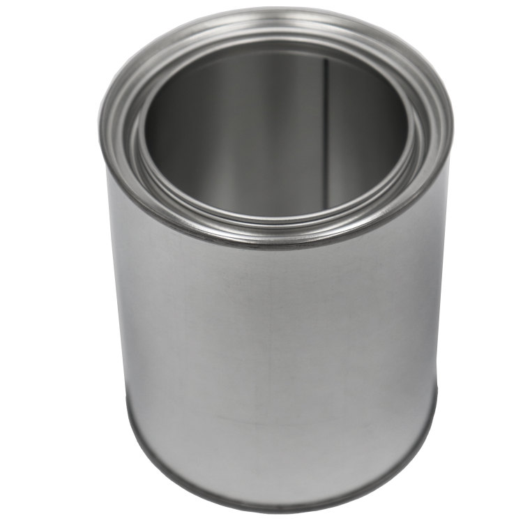 1 Pint Tinplate Metal Round Paint Can, Unlined. Pipeline Packaging