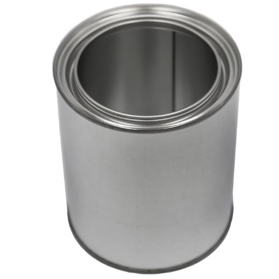 1 Pint Tinplate Metal Round Paint Can, Unlined. Pipeline Packaging