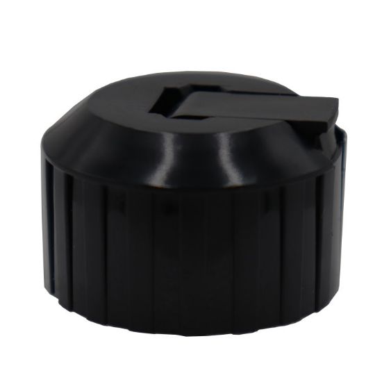 28 mm, 28-400 Black PP Plastic Turret Cap, Heat Seal for HDPE, 3 x 6 ...