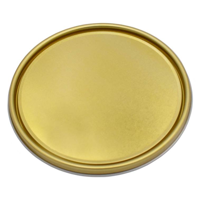 1 Gallon Metal Round Paint Can Lid, Gold Epoxy Lined. Pipeline Packaging