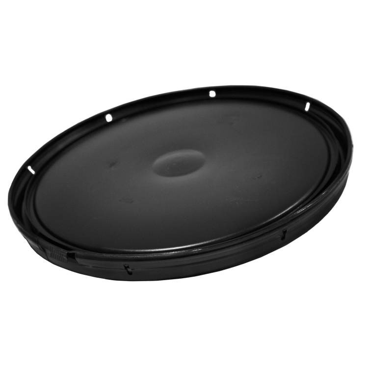 2 GALLON BLACK HDPE COVER W/ TEAR TAB. Pipeline Packaging