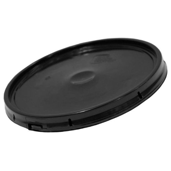 2 GALLON BLACK HDPE COVER W/ TEAR TAB. Pipeline Packaging