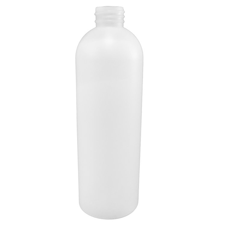 16 oz Natural HDPE Plastic Cosmo Bullet Round Bottle, 28-410 Neck ...