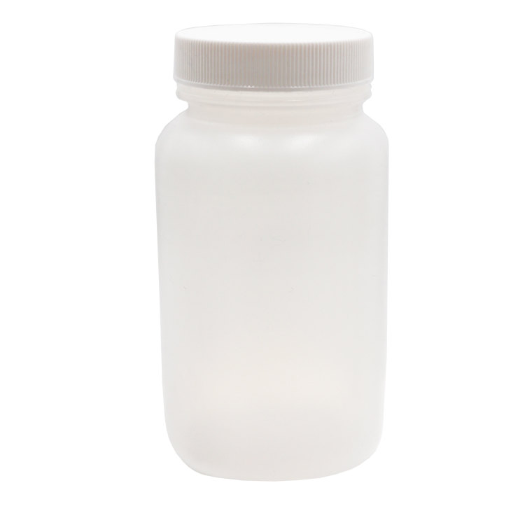 8 oz Natural HDPE Plastic Wide Mouth Round Packer Bottle, 48-400, w ...