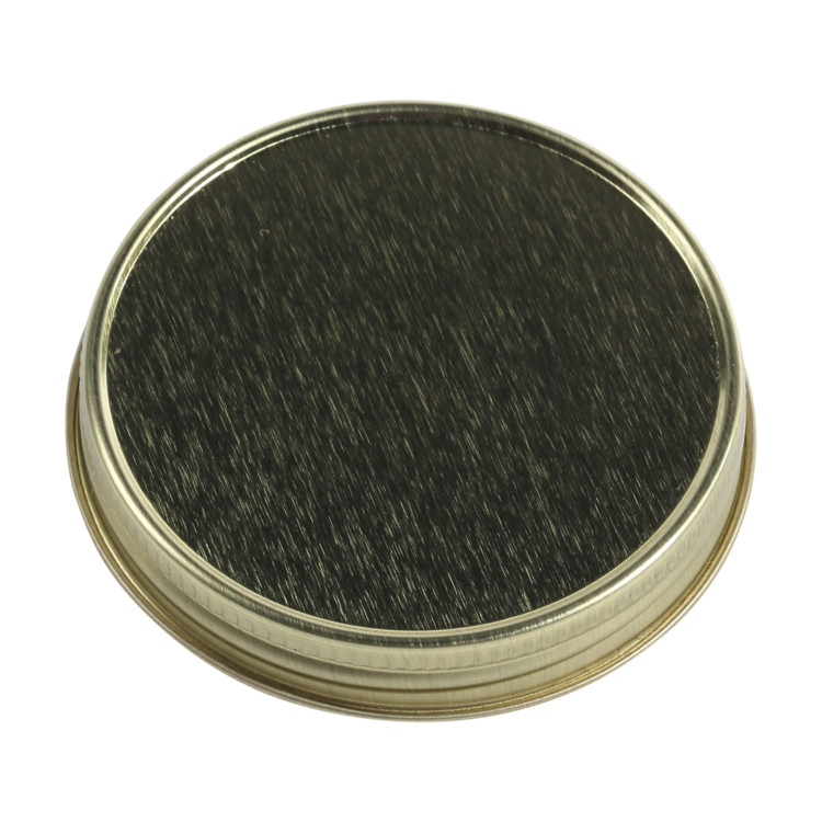 63-400 Gold Metal Continuous Thread Cap w/ Plastisol Liner , No Button ...