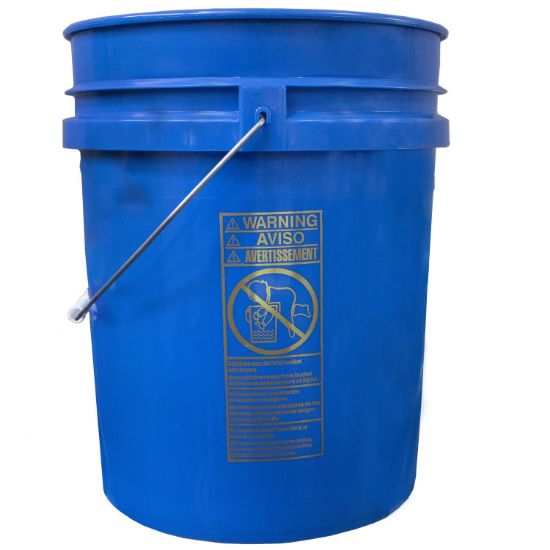 5 Gallon Chevron Blue HDPE Open Head Pail, UN Rated. Pipeline Packaging