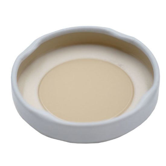 43mm White Metal Twist Cap, Plastisol Liner, No Button. Pipeline Packaging
