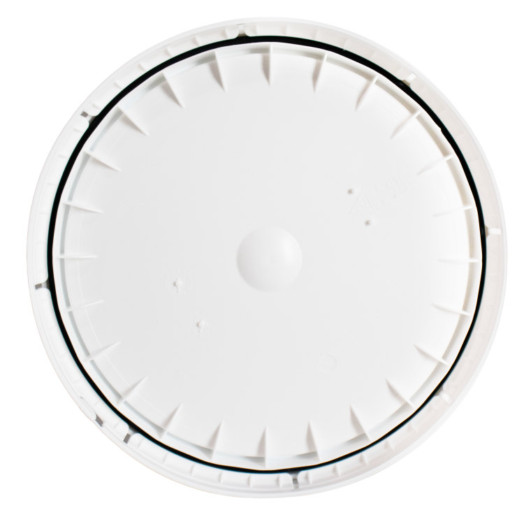 3.5-7 Gallon White HDPE Plastic Pail Cover, Tear Tab w/ Gasket, Food ...