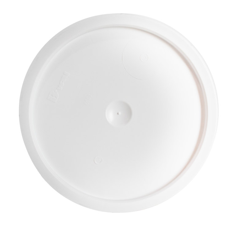 3.5-7 Gallon White HDPE Plastic Pail Cover, Tear Tab w/ Gasket, Food ...