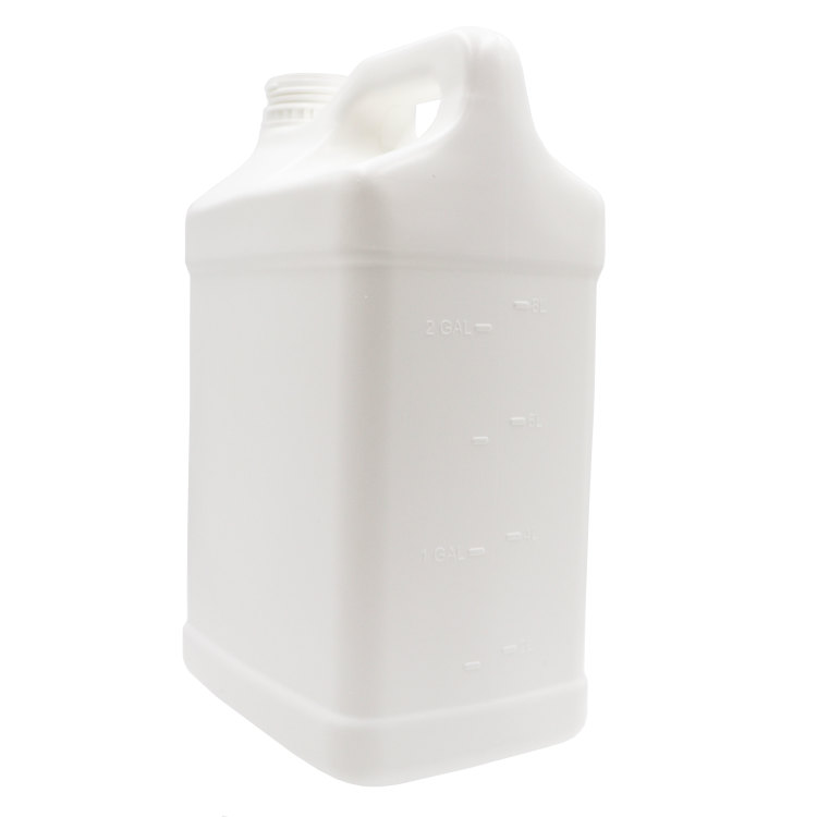 2.5 Gallon White HDPE Plastic F-Style Trimline Bottle, Level 5 ...