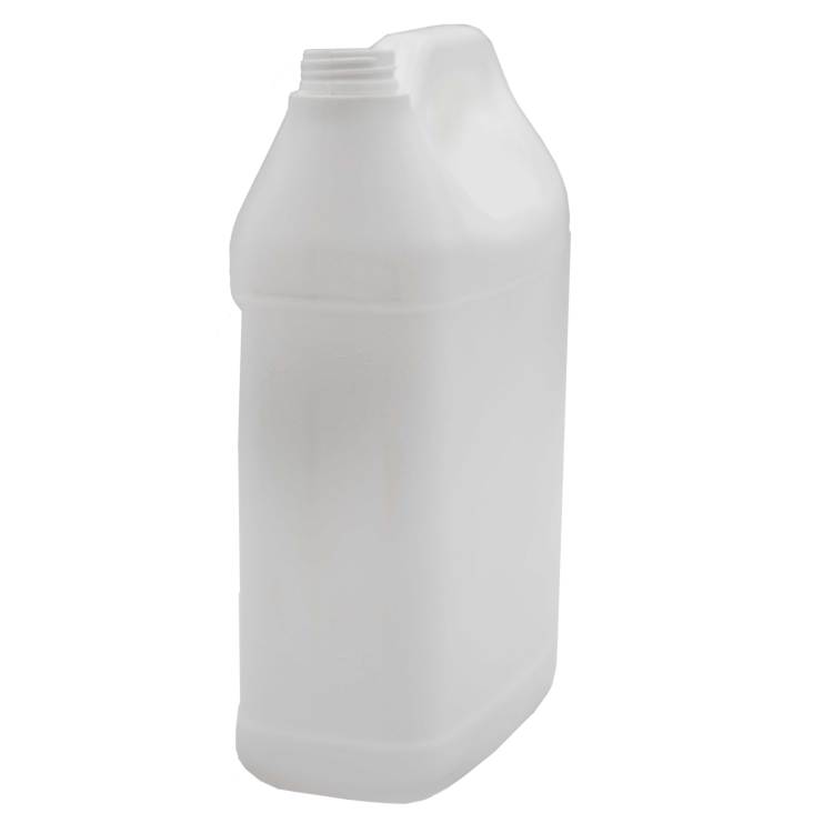 128 oz White HDPE Plastic F-Style Bottle, Fluorinated Level 4, 38mm ...