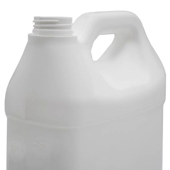 128 oz White HDPE Plastic F-Style Bottle, Fluorinated Level 4, 38mm ...