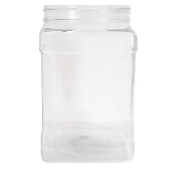 64 oz Clear PET Square Grip Spice Jar, 110mm 110-400, 108 Gram ...
