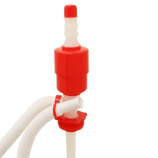 15, 30, & 55 Gallon High Output Natural/Red Siphon Drum Pump, 2" IPS ...