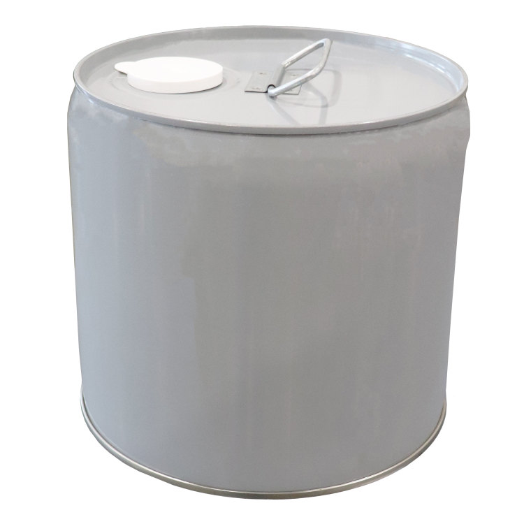 3.5 Gallon Gray Steel Tight Head Pail, Green Phenolic Lining, Rieke ...
