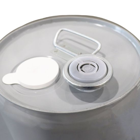 3.5 Gallon Gray Steel Tight Head Pail, Green Phenolic Lining, Rieke ...