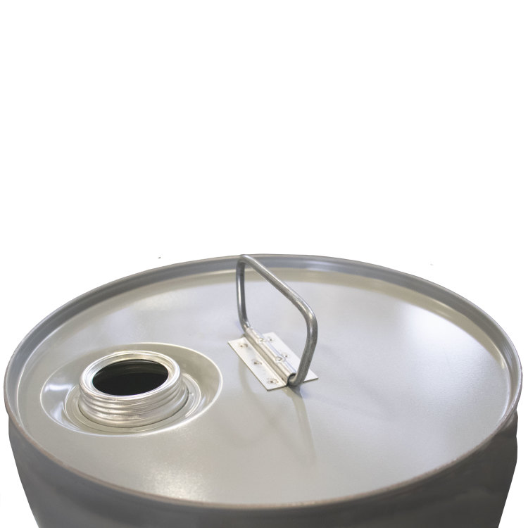 5 Gallon Gray Rust Inhibited Steel Tight Head Pail, 2 1/8" Screwcap ...
