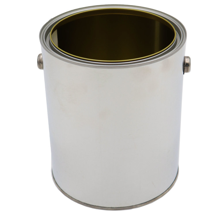 1 Gallon Metal Round Paint 610 x 711 Can, Gold Lined, Ears, Detached ...