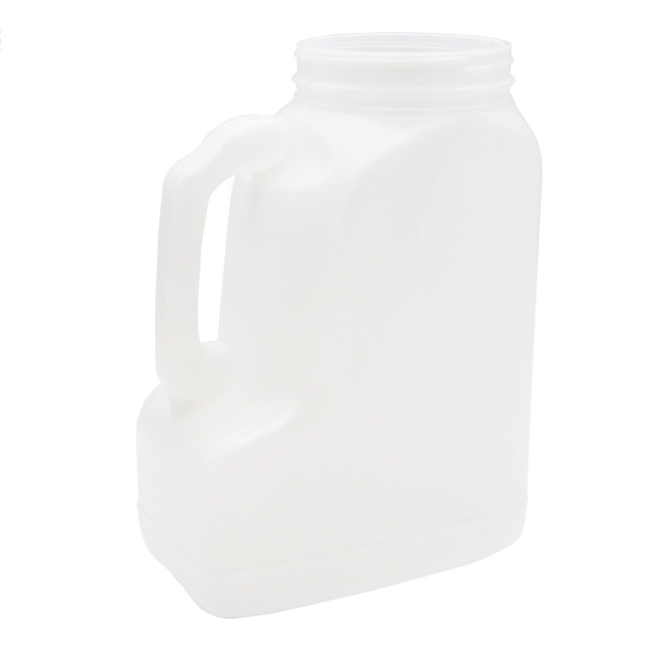 4 Liter Natural HDPE Plastic Handleware Bottle, Pinch Grip Handle ...