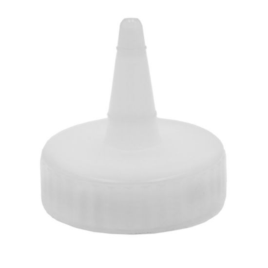 28 mm 28-400 Natural PP Plastic Yorker Cap, No Orifice, w/ Long Red Tip ...