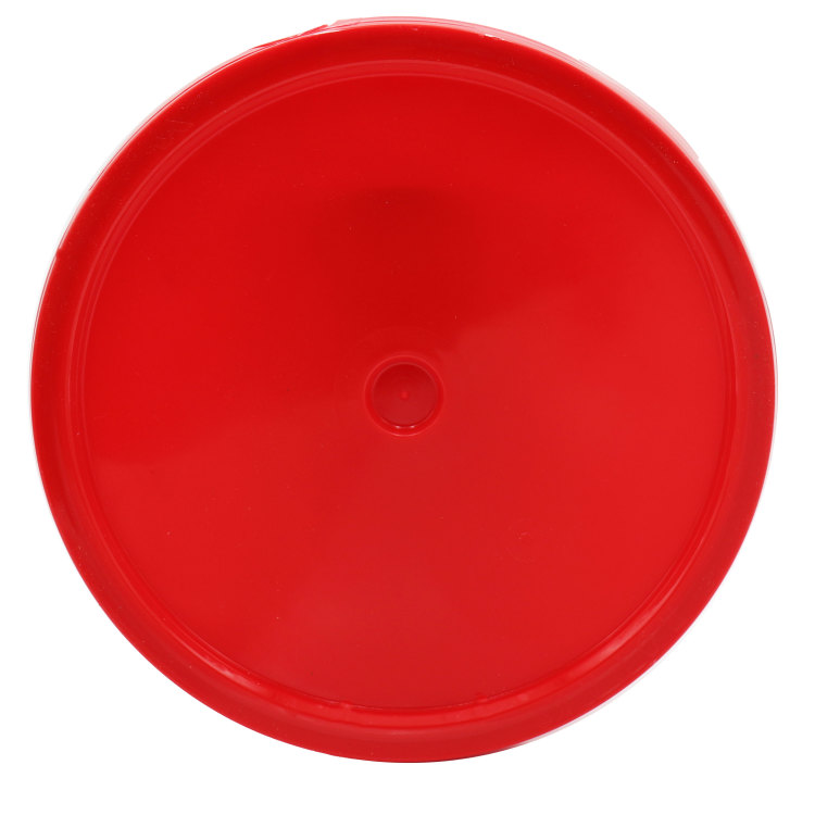 2 Gallon Red HDPE Plastic Pail Cover. Pipeline Packaging